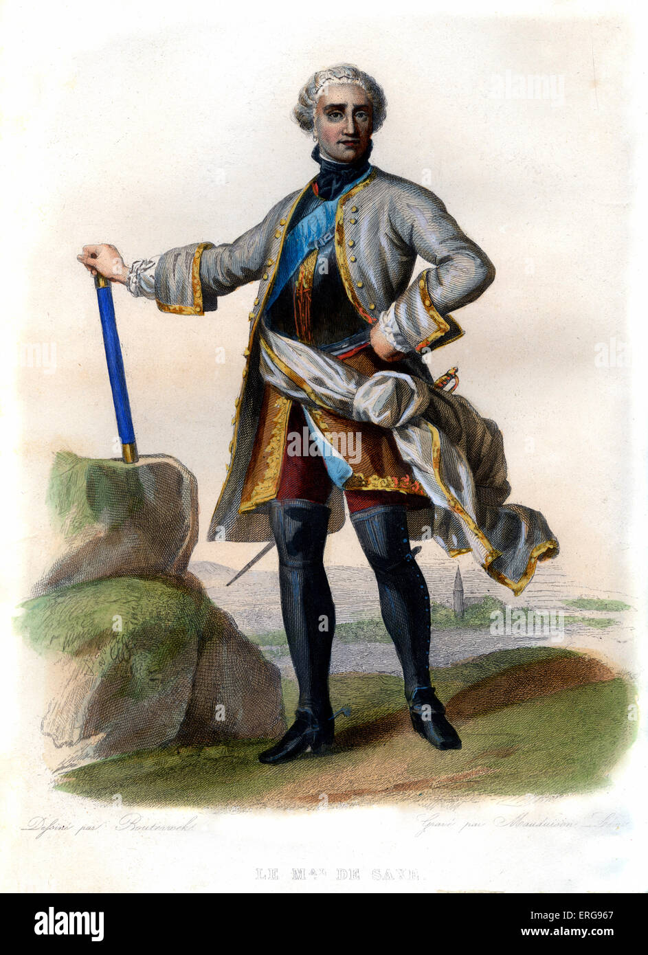 Maurice de Saxe (French: Maréchal de Saxe). German-born Marshal in ...