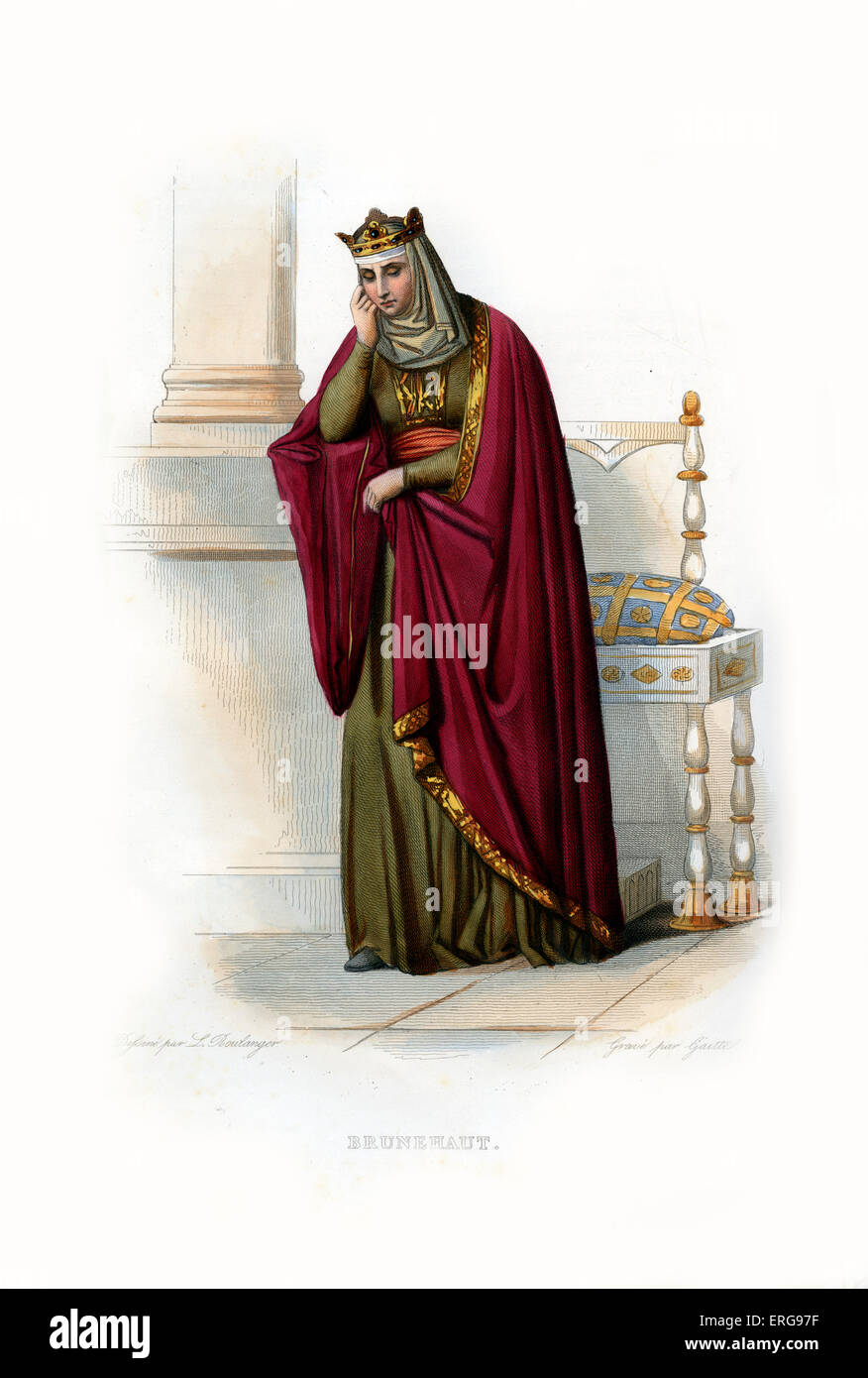 Brunhilda (French: Brunehaut). Frankish Queen married to king Sigebert ...