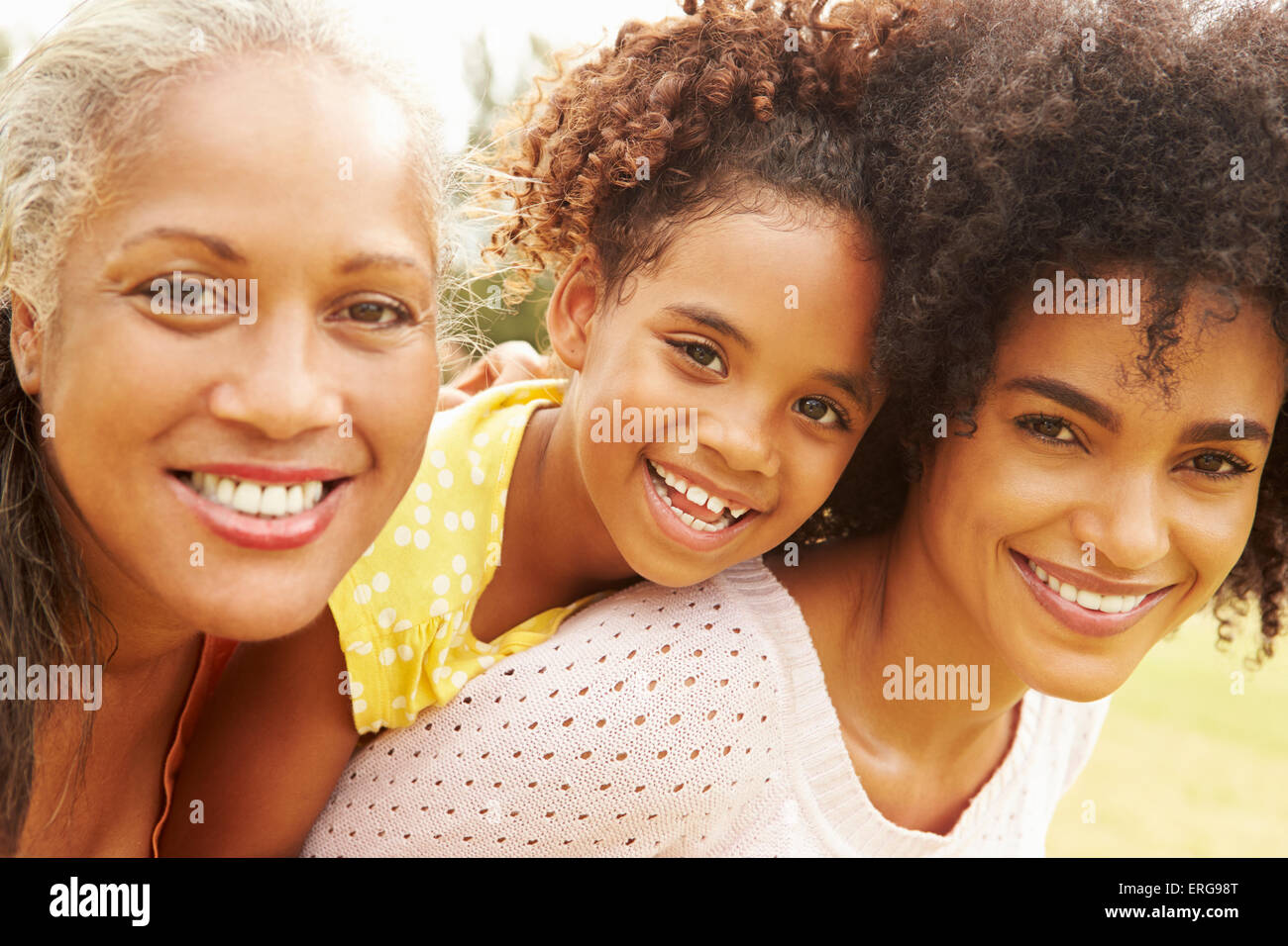 Portrait Of Grandmother With Daughter And Granddaughter Stock Photo - Alamy