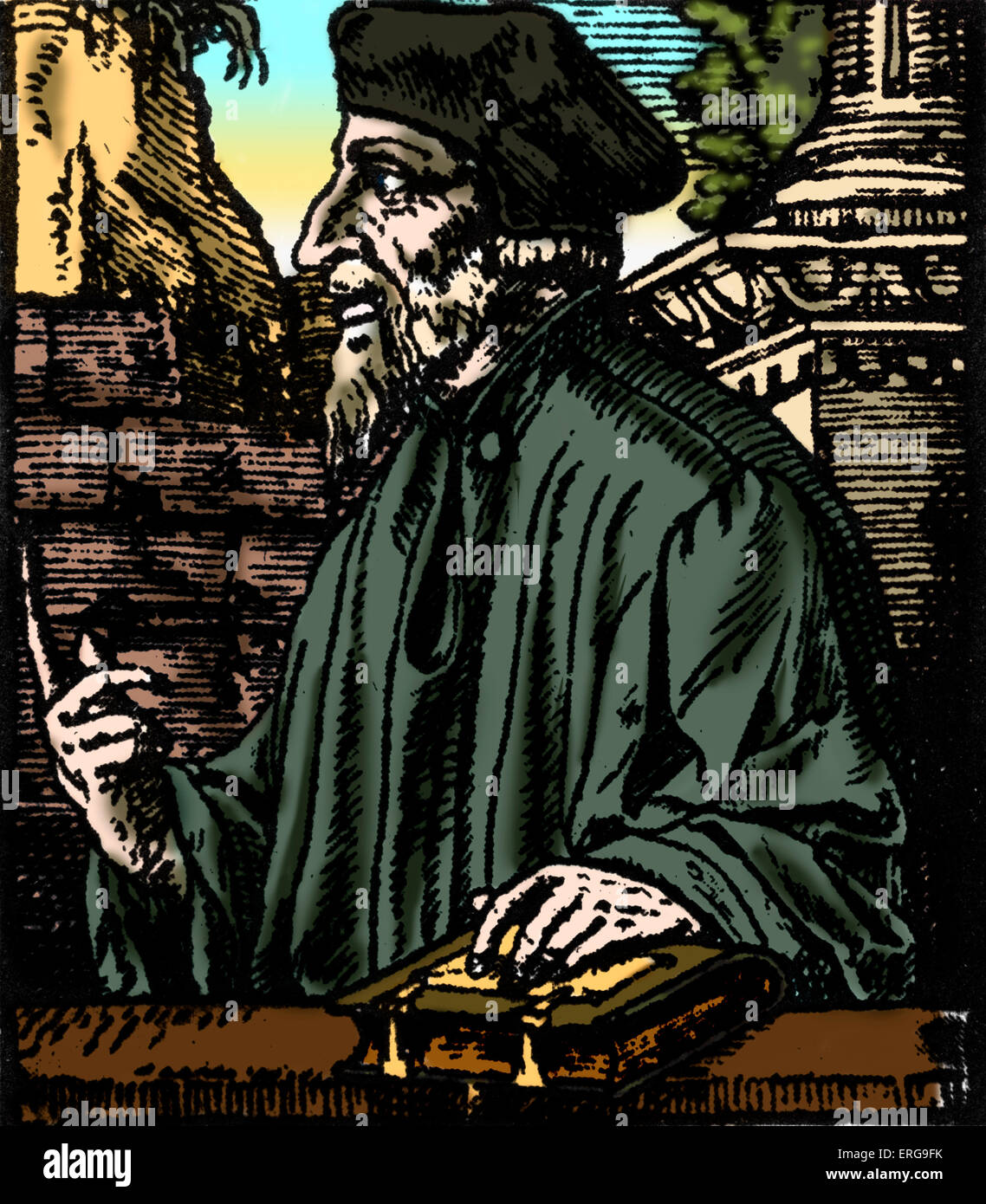 Medieval church english woodcut hi-res stock photography and images - Alamy