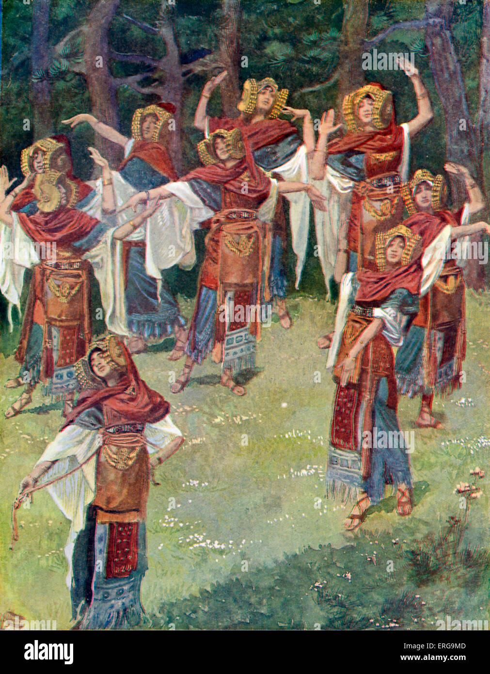 The daughter of Jephthah and her companions by J James Tissot ...