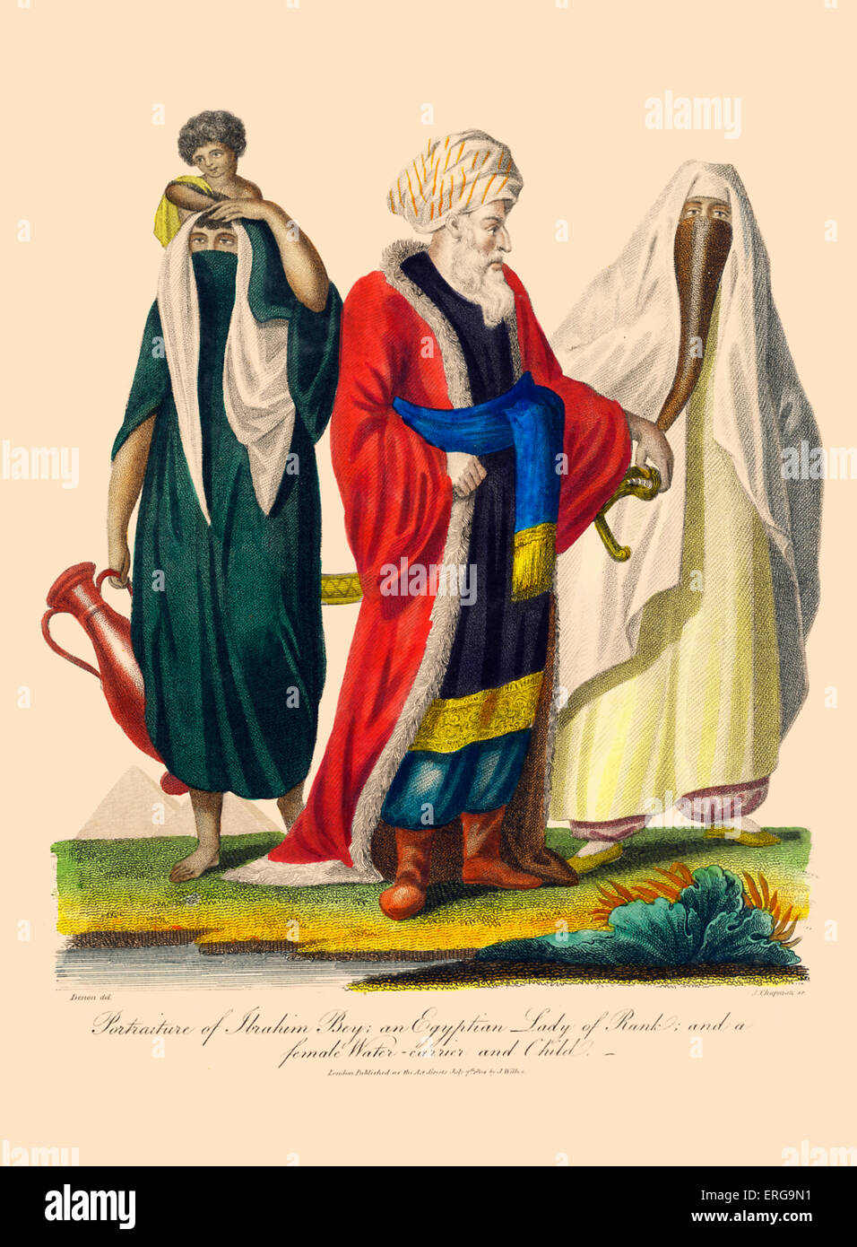 'Portraiture of Ibrahim Bey; an Egyptian Lady of Rank; and a female ...