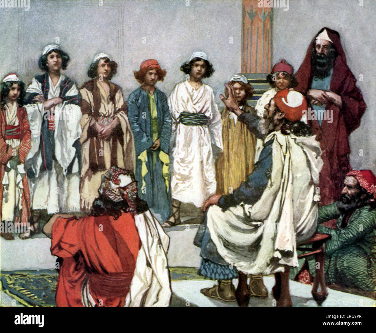 Jesse presents his son to Samuel by J James Tissot. Illustration to ...