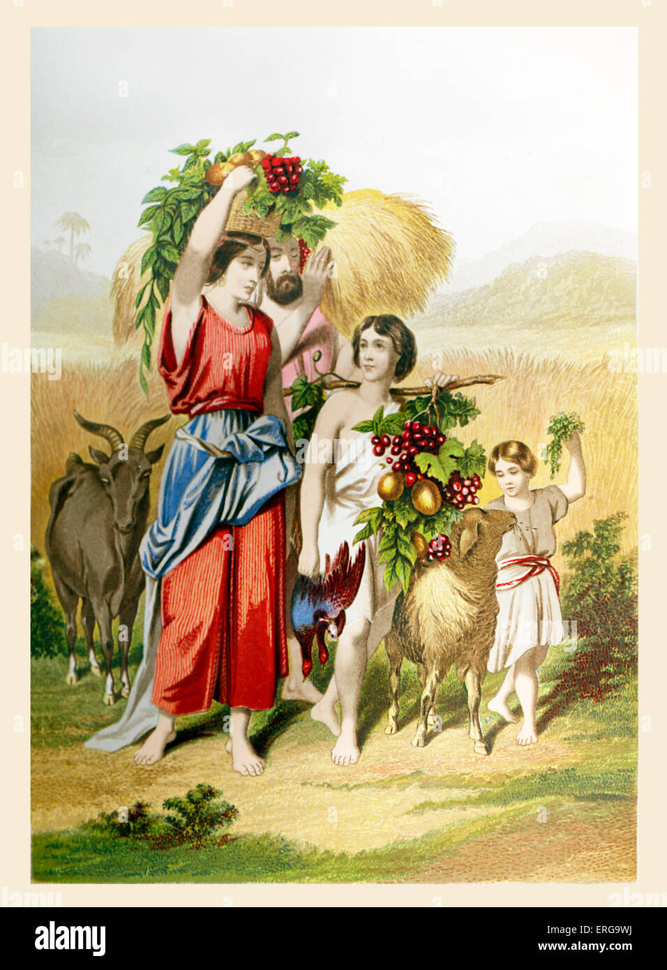 The First Fruits. Illustration to Book of Exodus. 13.19. ('And the ...