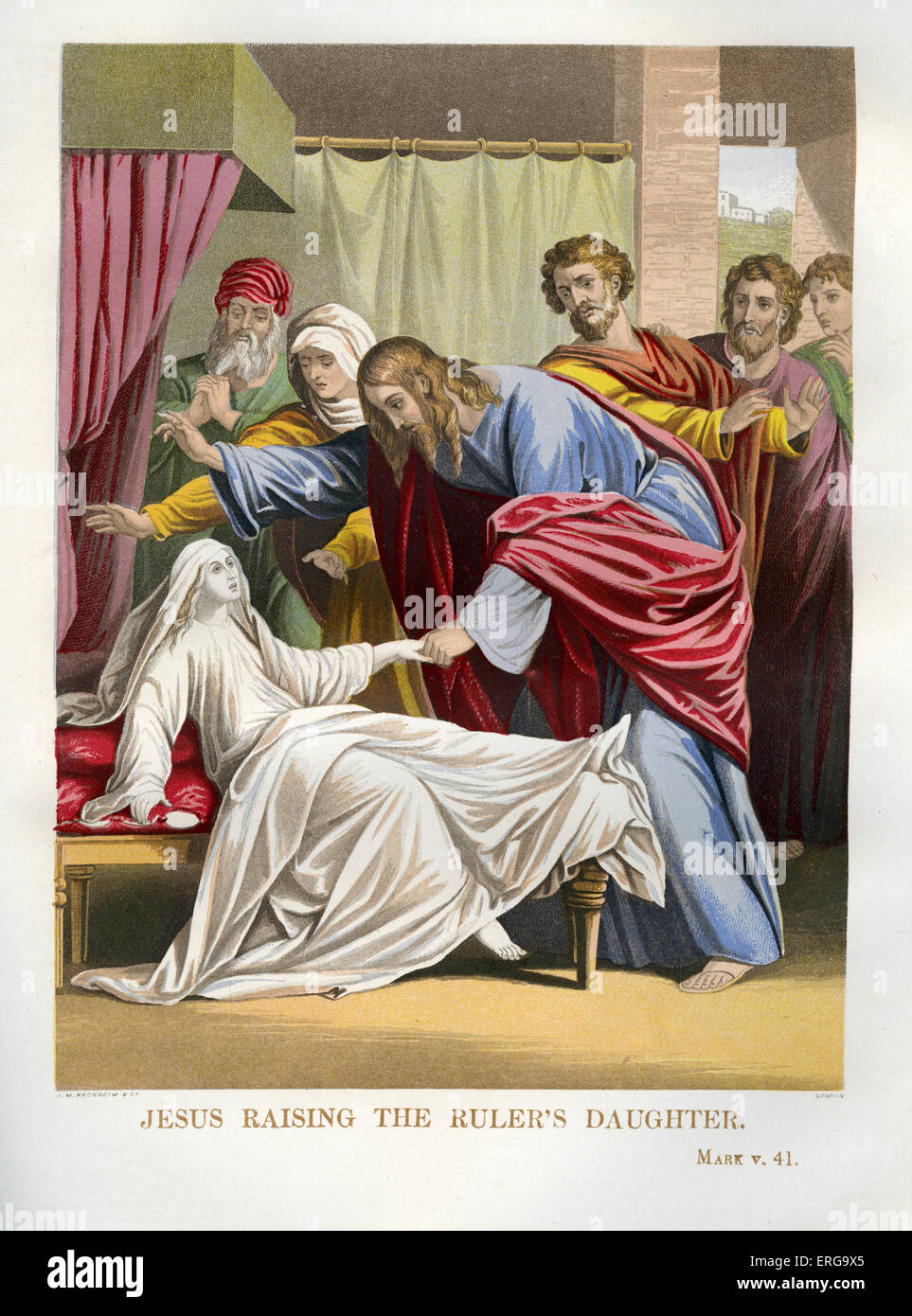 Jesus raises Jarius ' daughter from the dead (synagogue leader 's ...
