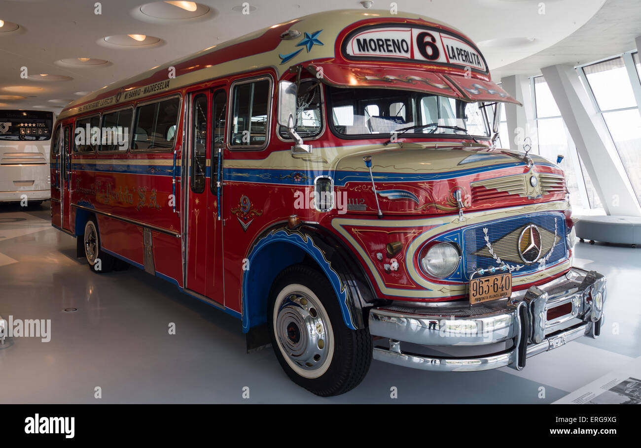 a Bus made by Mercedes and used in Argentina exhibited at Mercedes ...