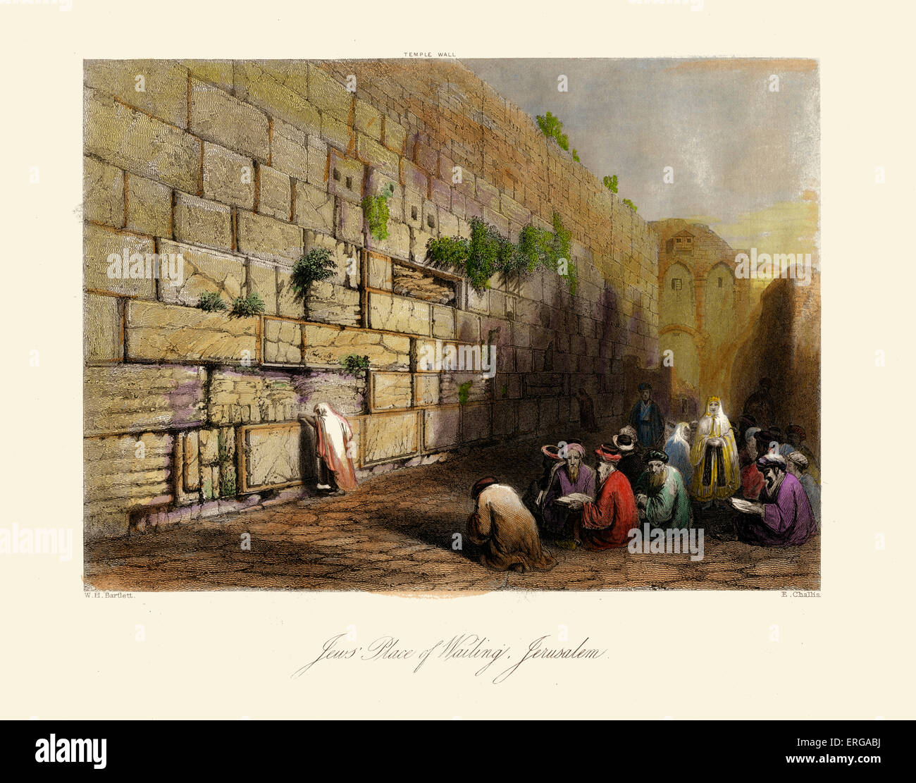 The Holy Land - Jews Place of Wailing, Jerusalem. (Remaining wall of ...