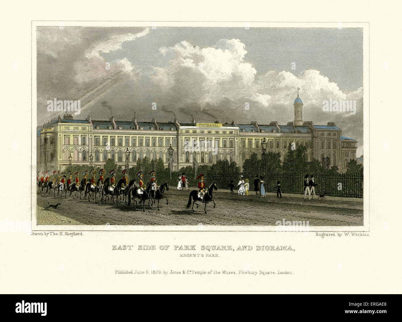 London Views: East Side of Park Square and Diorama (Regents Park ...
