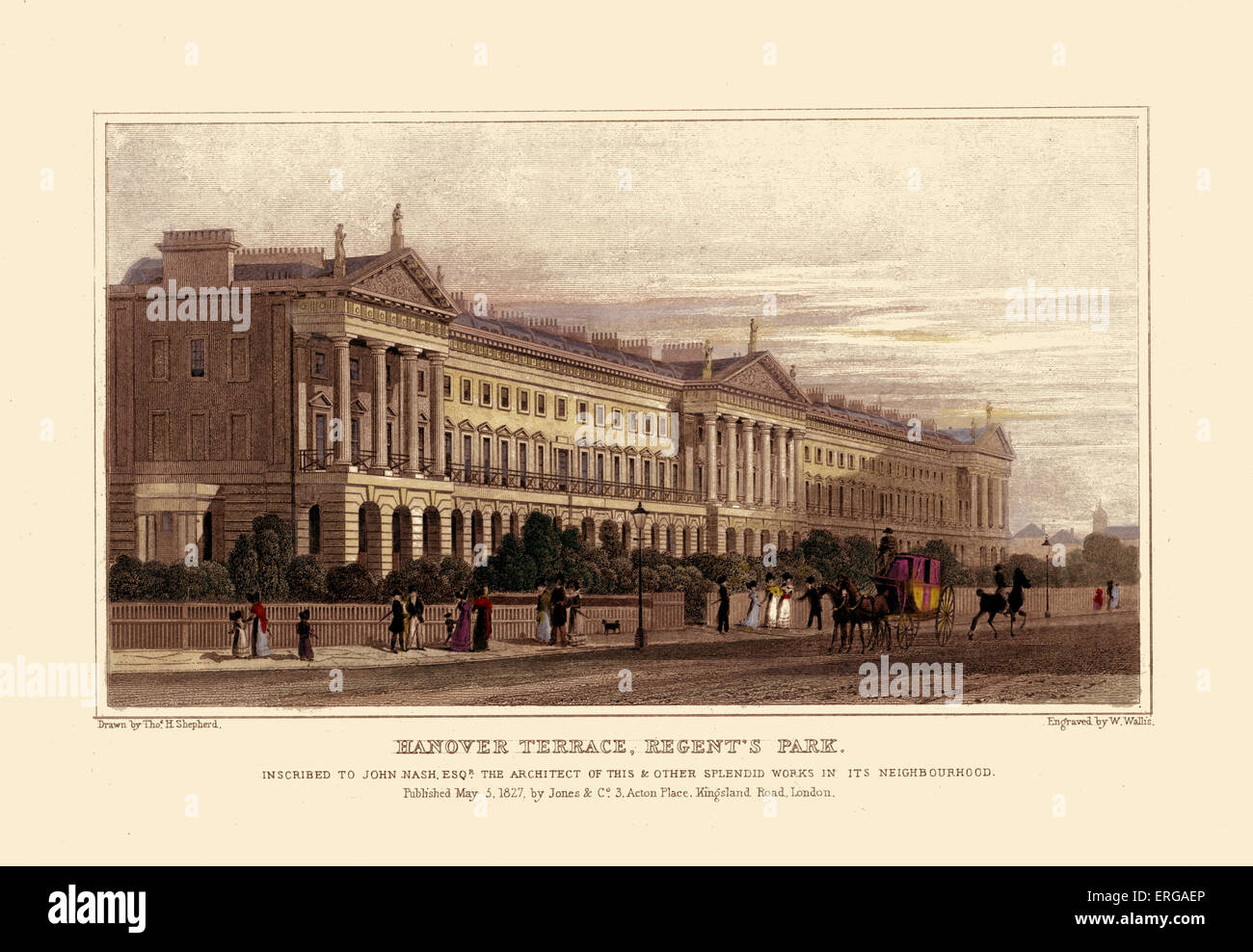 London Views: Hanover Terrace, Regent's Park. Drawn by Thomas Hosmer ...