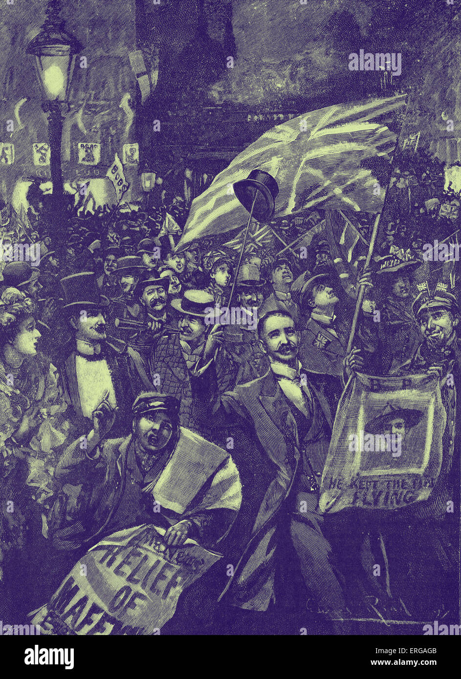 Mafeking Night in London. May 1900. Celebrating the Relief of Mafeking ...