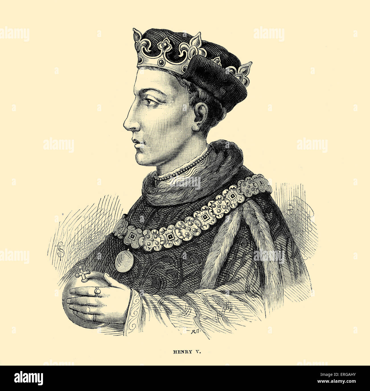Henry V of England. Reigned from 1413 until his death. Recognised for ...
