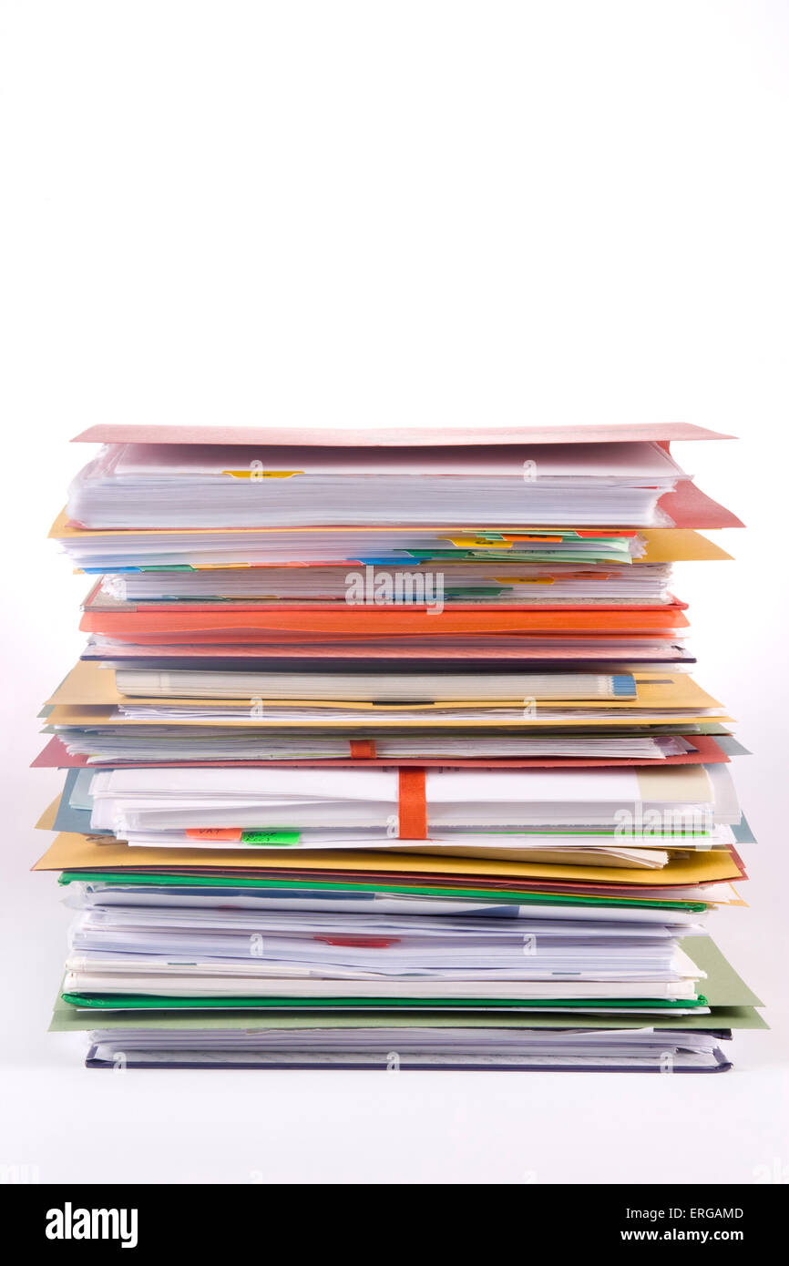Stack of files Stock Photo - Alamy