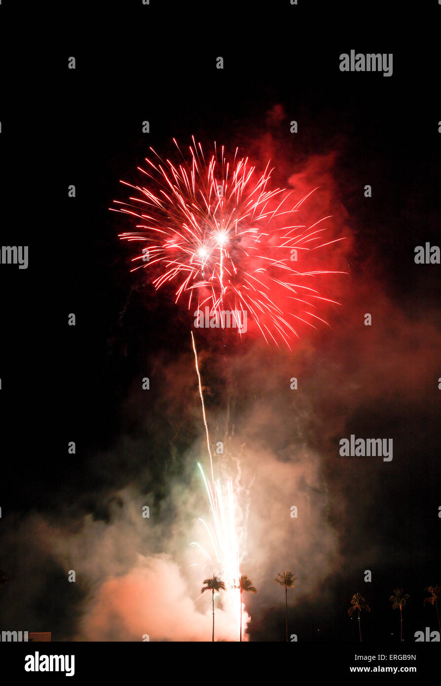 Firework on honolulu oahu hawaii hi-res stock photography and images ...