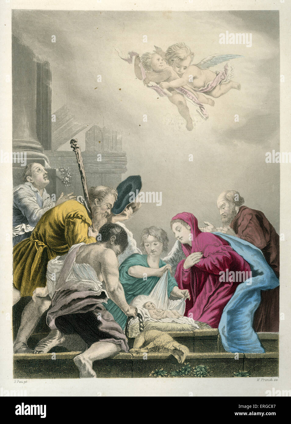 The Adoration of Christ Stock Photo - Alamy