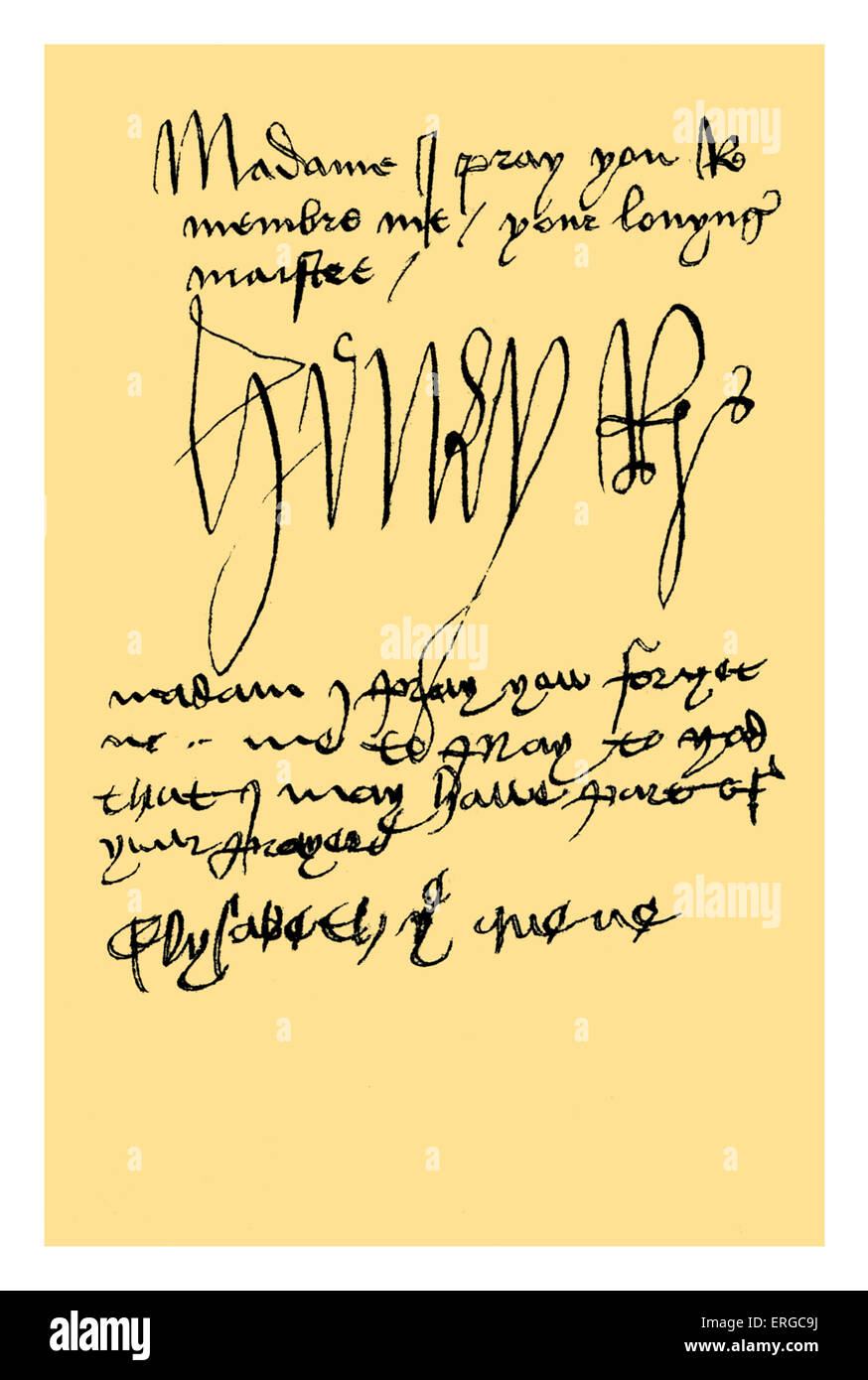 Autograph: Henry VIII and Catherine of Aragon. Text from the Book of ...