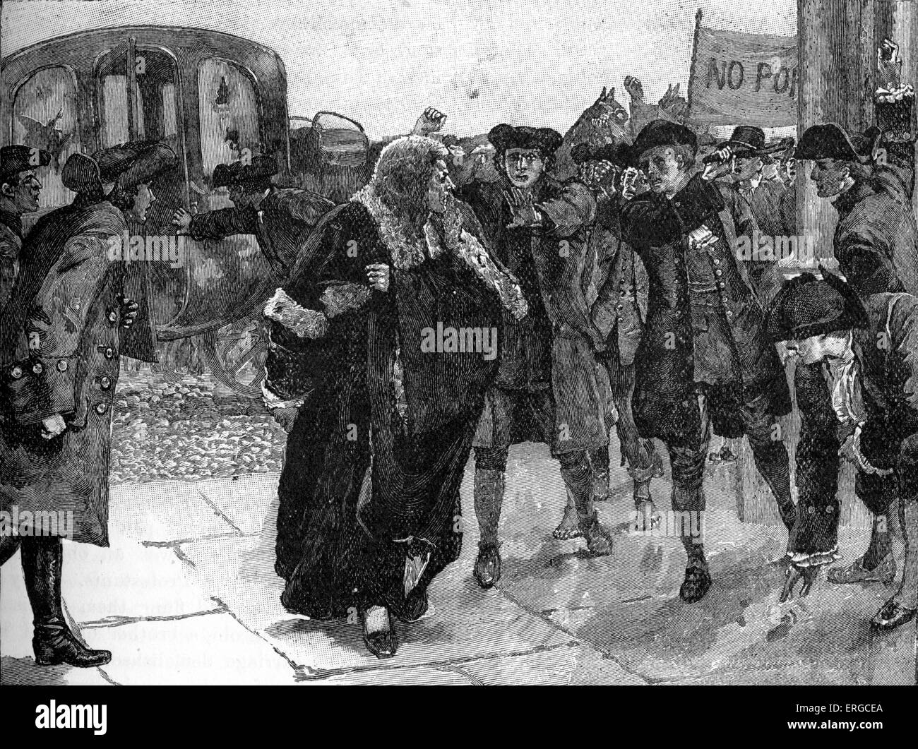 'No Popery' rioters accost Lord William Mansfield, 1780. The 1780 ...