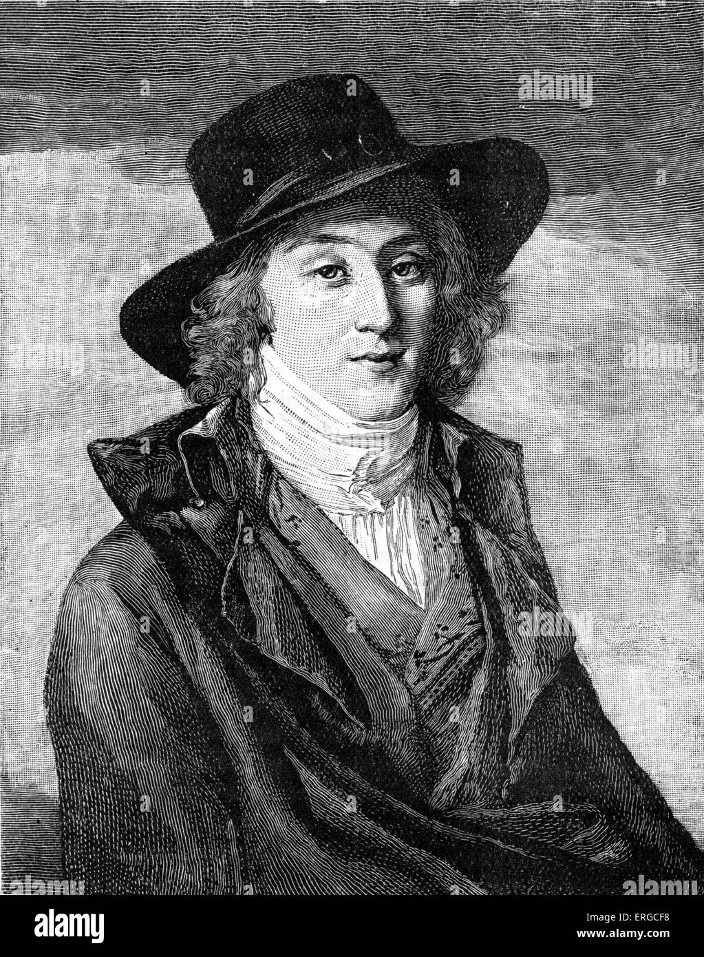 Antoine Louis Léon de Richebourg de Saint-Just - portrait after David ...