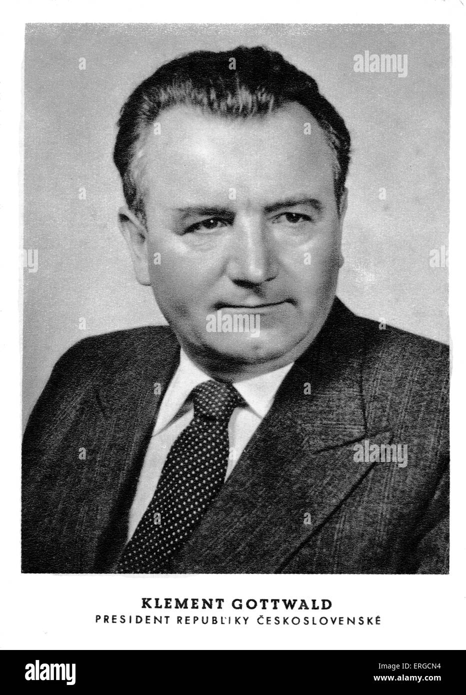 Klement Gottwald - portrait. Communist politician, President and Prime ...