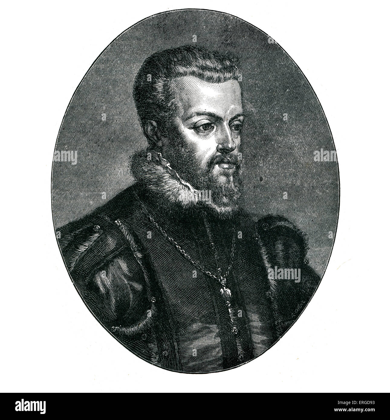 Philip II of Spain. King of Spain, Portugal, Naples and Sicily. Husband ...