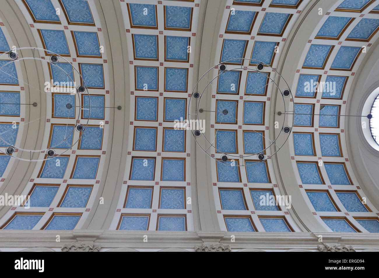 The ceiling of St Patrick Roman Catholic Parish church in Soho Square ...