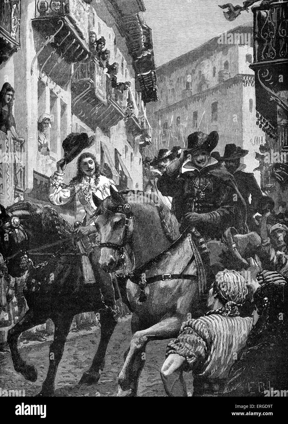 Prince Charles arrives in Madrid, 1623. Became King Charles I in 1625: ...