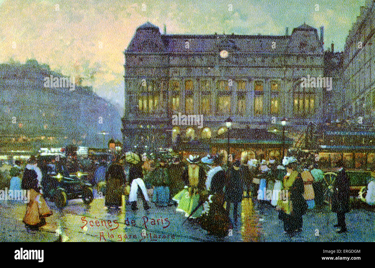 Gare St Lazare, Paris, c. 1900. Train station Stock Photo - Alamy