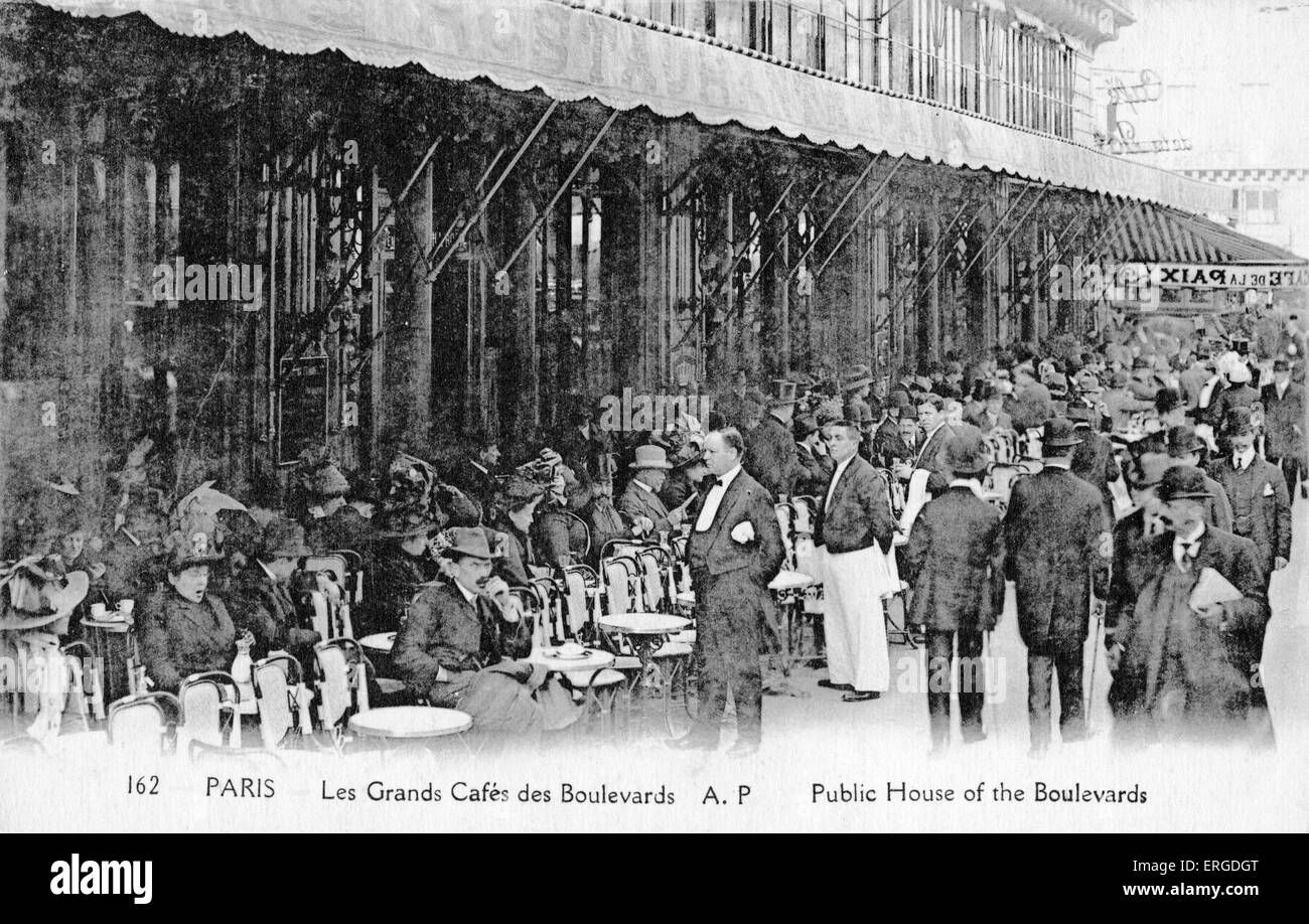 Paris 1900 cafés hi-res stock photography and images - Alamy