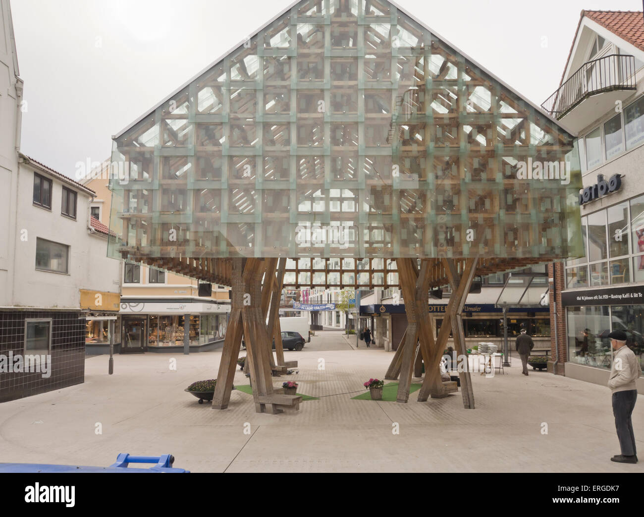 Lanternen, Sandnes Norway, modern architectural structure in the center ...