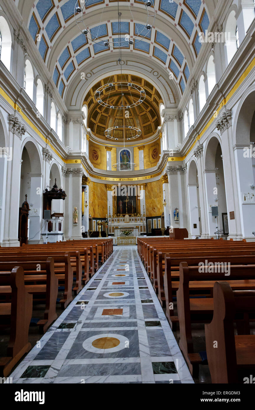 The interior of St Patrick Roman Catholic Parish church in Soho Square ...