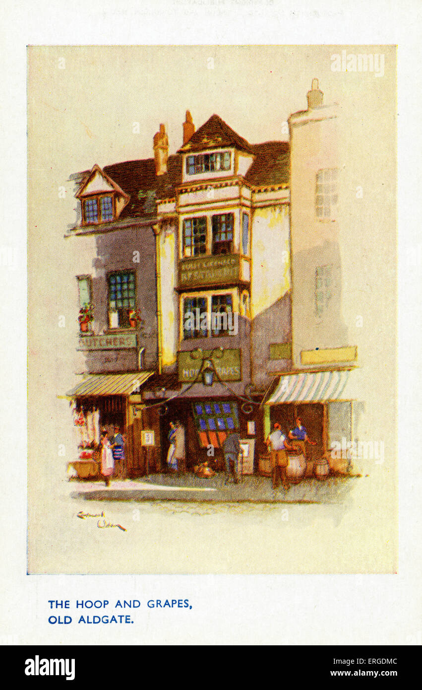 The Hoop and Grapes, Old Aldgate, London. Timber-framed public house ...