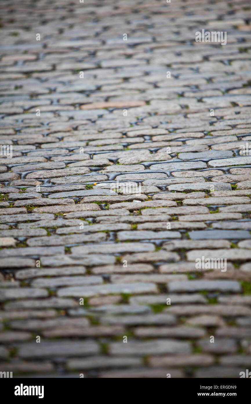 Cobbled street in Saltaire , A UNESCO World Heritage Site Stock Photo ...