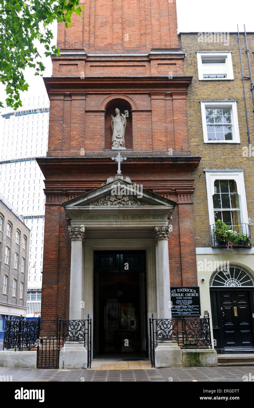 St Patrick Roman Catholic Parish church in Soho Square, London, England ...