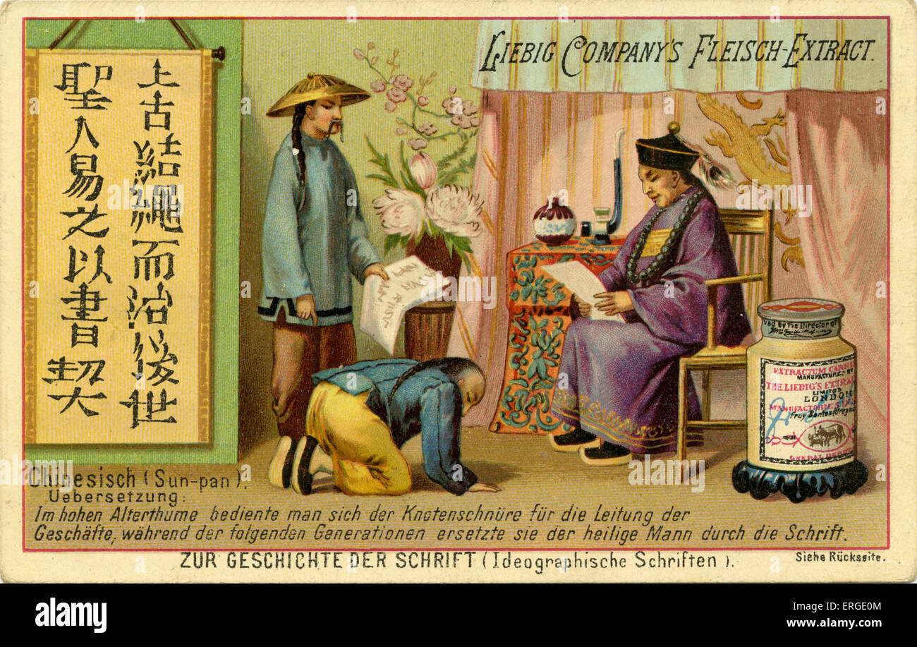 History of Writing ('Zur Geschichte der Schrift') - ideographic writing ...