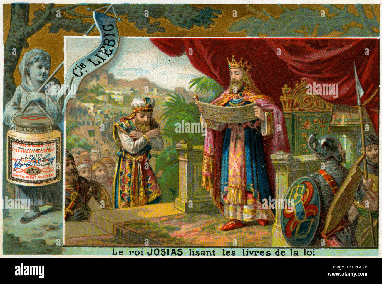 Josiah reads out the the law from the book found by Hilkiah the priest ...