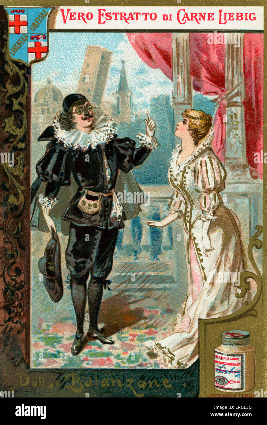 Dottore Ballanzone, a character from the Italian Commedia dell'arte ...