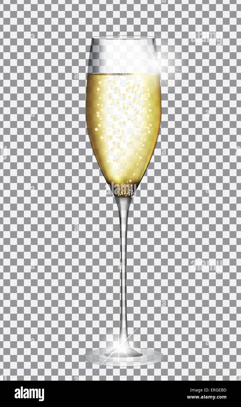 Glass of Champagne Vector Illustration Stock Vector Image & Art - Alamy
