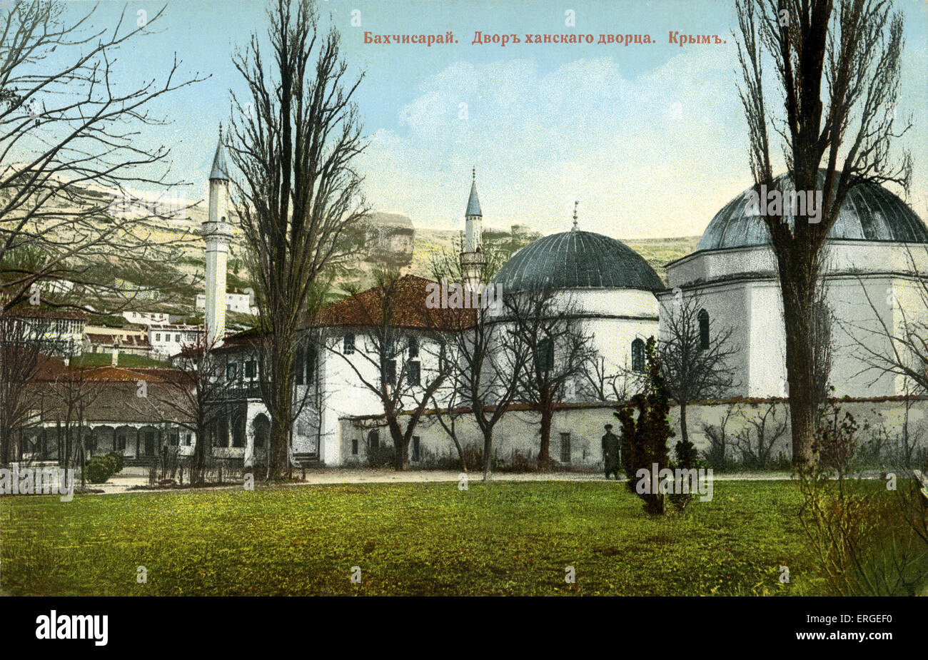Khan's Palace in Bakhchisaray, Crimea, Ukraine. Built in the 16th ...