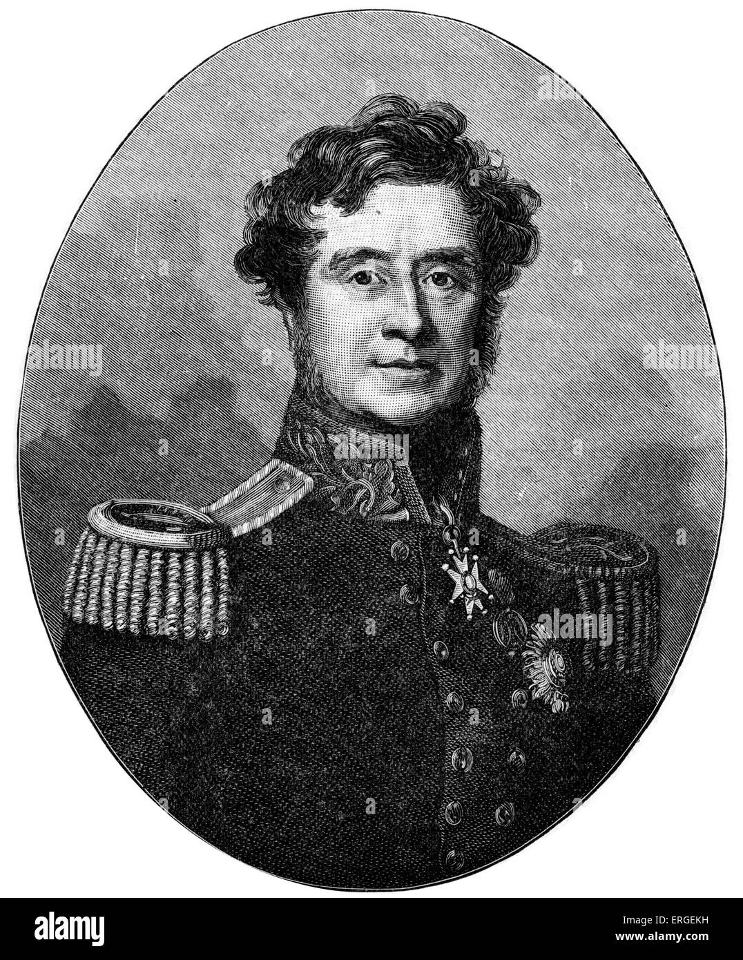 FitzRoy Somerset, 1st Baron Raglan - portrait. British soldier and ...