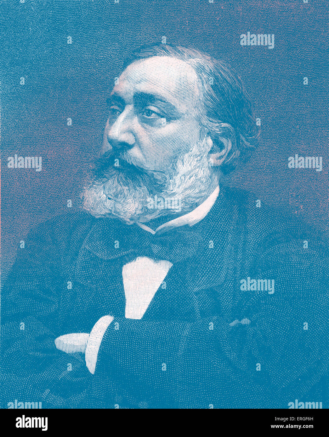 Léon Gambetta - portrait. French statesman prominent after the Franco ...