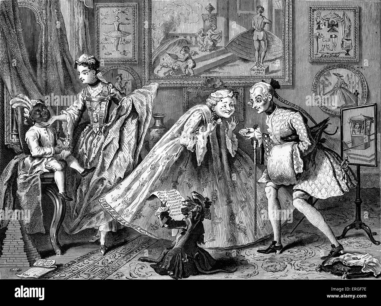 Taste in high life; or, dress in 1742 by William Hogarth. WH: English ...