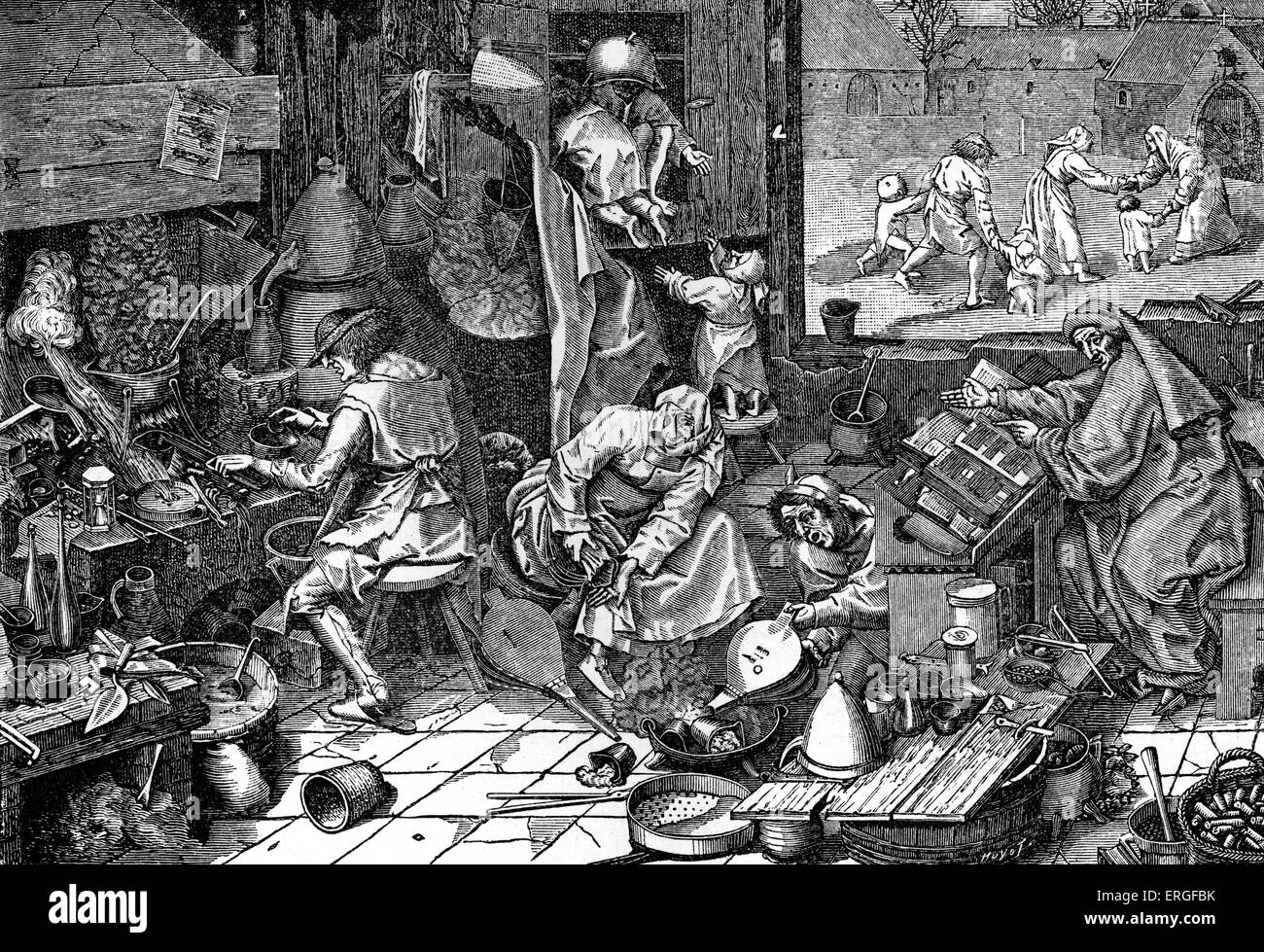 'The Alchemist's Laboratory' - after the picture by Breughel the Elder ...