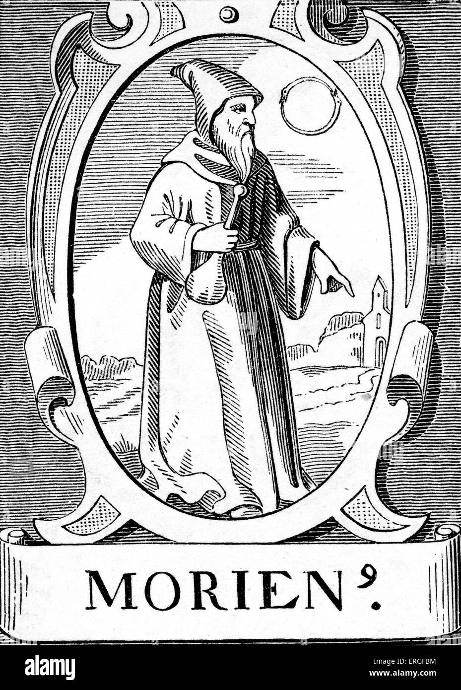 The Alchemist Morenius - after engraving by Vriese Stock Photo - Alamy