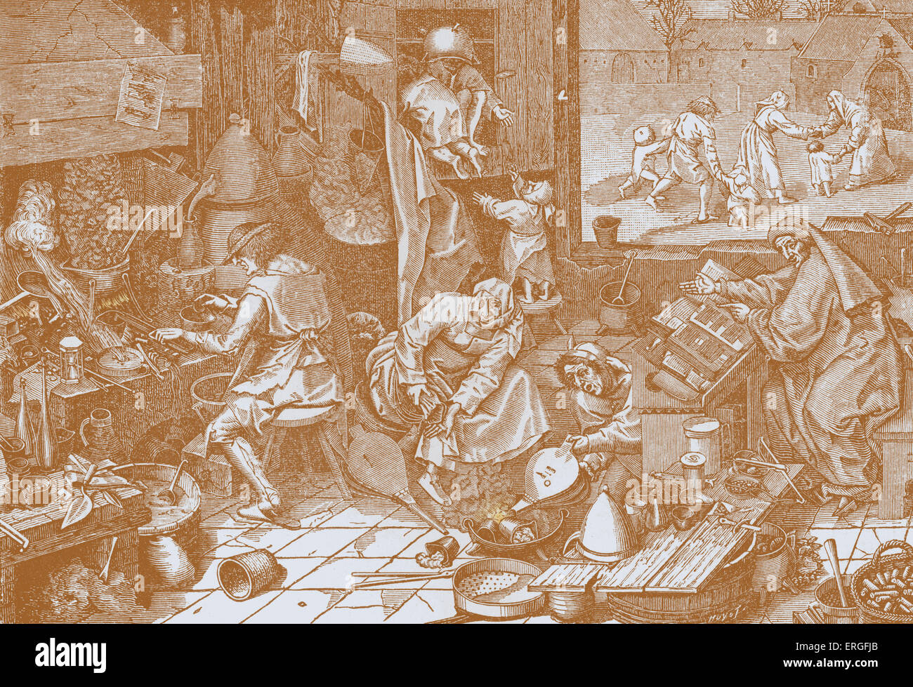 'The Alchemist's Laboratory' - after the picture by Breughel the Elder ...