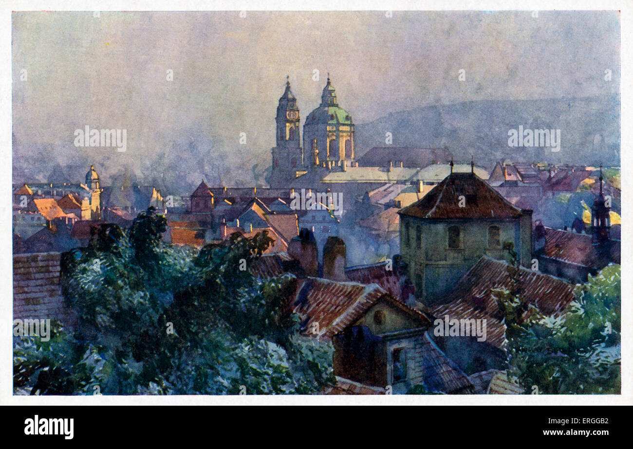 View on The Golden Well, Prague ('Ze Zlaté Studne'). 16th century ...