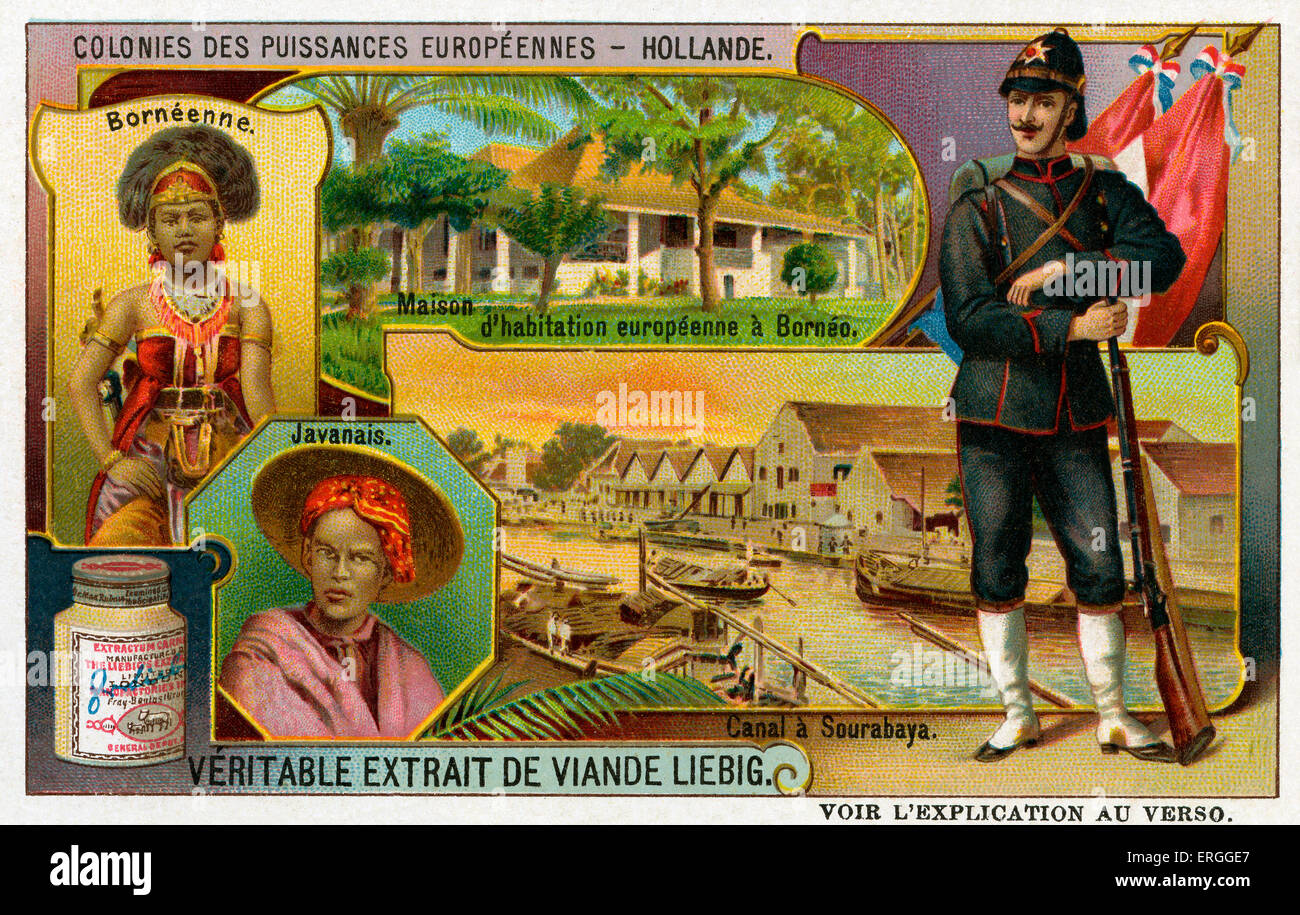 Colonies of the European Powers: Holland. Showing: Bornean woman, Javan ...