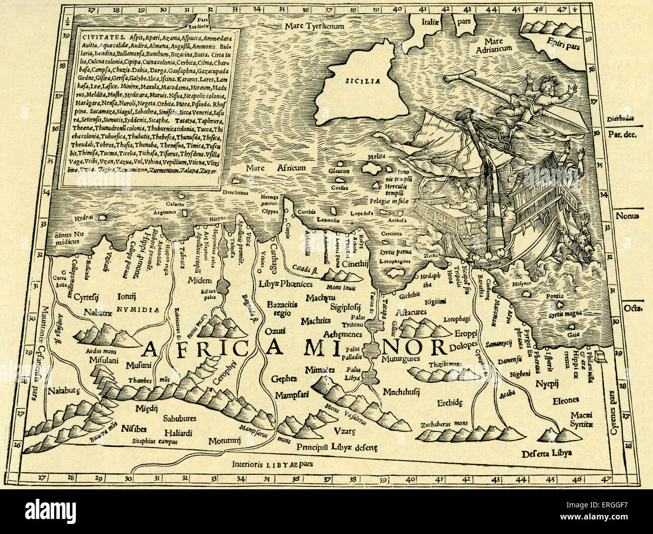 Africa Minor - map in Ptolemy 's 'Geographia Universalis Vetus et nova ...