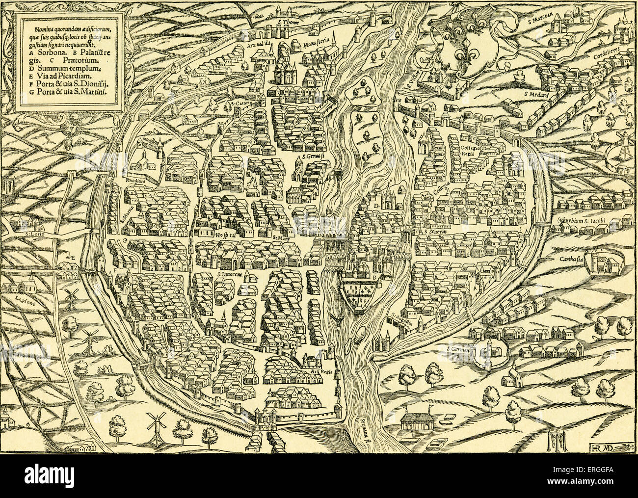 16th Century Map Paris High Resolution Stock Photography and Images - Alamy