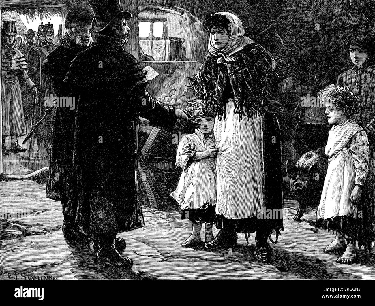 Tithe War in Ireland: visit of the Tithe- Proctor. 1830-36 . Campaign ...