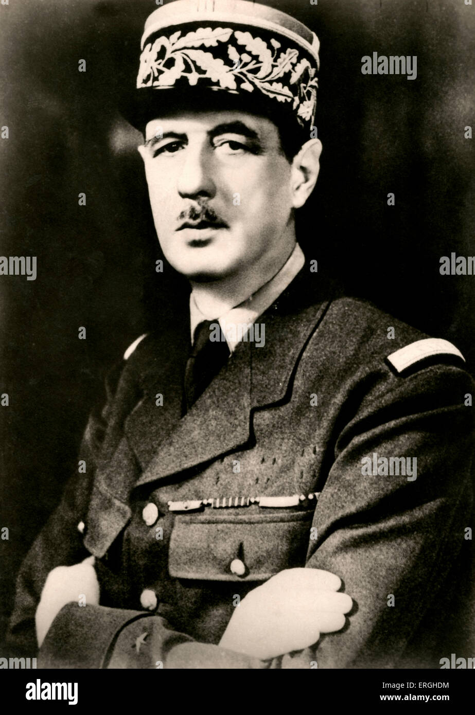 Charles de Gaulle - portrait. French general of the Free French Forces ...