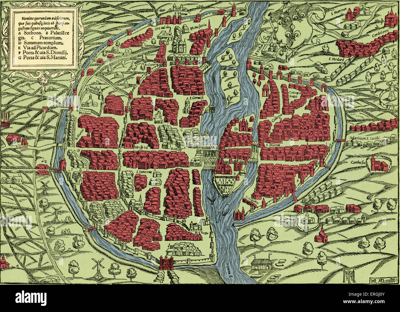 16th Century Map Paris High Resolution Stock Photography and Images - Alamy